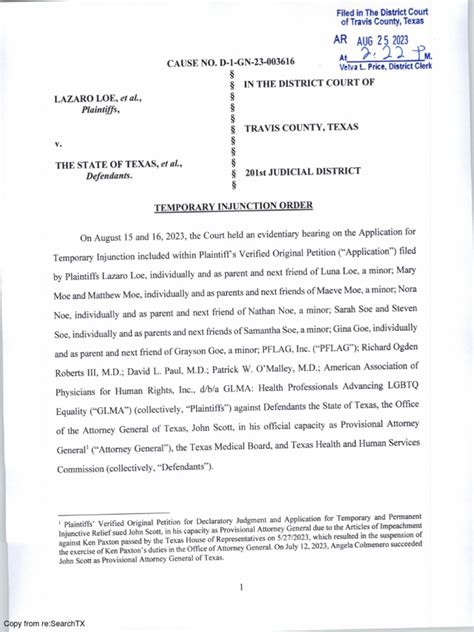 Temporary Injunction Order Pdf Injunction Justice