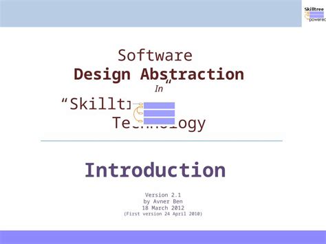 Pptx Software Design Abstraction In Skilltree” Technology