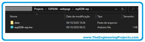 Create Webserver With Esp8266 Using Spiffs The Engineering Projects