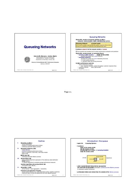 Queueing Network Pdf Markov Chain Stochastic Process