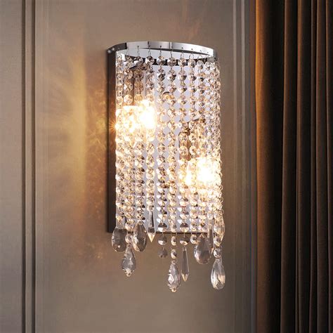 Crossio Modern Crystal Wall Sconce Chrome Luxury Crystal Wall Lamp 2
