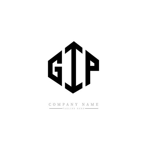 Gip Letter Logo Design With Polygon Shape Gip Polygon And Cube Shape