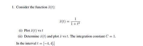 Solved Consider The Function X T X T T I Plot Chegg Com