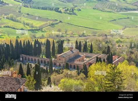 Monastery In The Countryside Of Montepulciano Tuscany Italy Stock