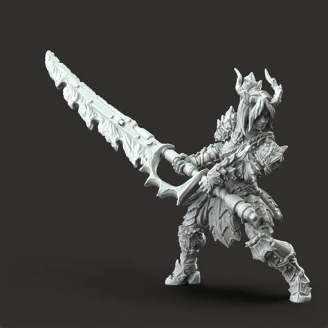 Temper Weapon Fighter 3d Printable Ttrpg Presupported 32mm 3d