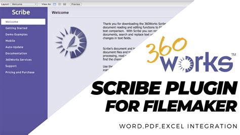 Integrate Filemaker With Word Excel And Pdfs 360works Scribe Plugin Youtube