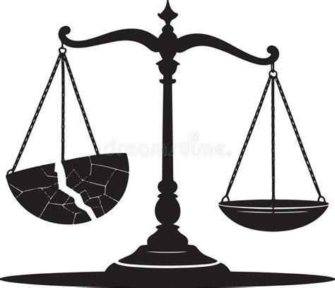 Scales Of Justice With Broken Pan Concept Of Unfair Legal System Or
