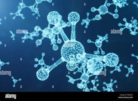 Molecules Atoms Bacground Low Polygoanl Grid Structure Connection Lines And Dots 3d