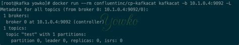 在 centos 上使用 kafkacat 更新 使用 container yowko s notes