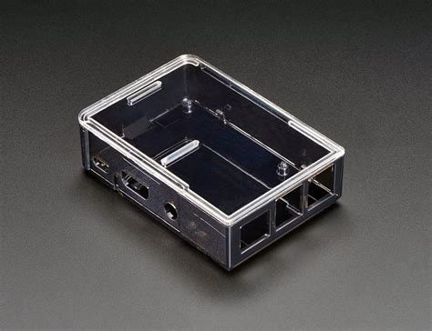 Amazon Com Adafruit Raspberry Pi B Case Smoke Base W Clear Top Electronics