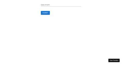datepicker yup validation codesandbox