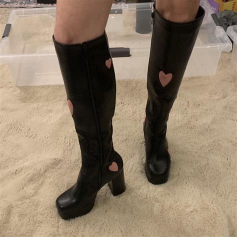 La Moda Platform Candy Floss Boots Size 5 Depop