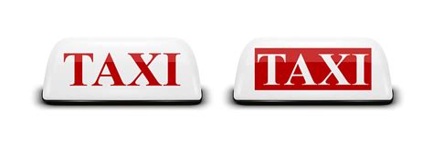 벡터 3d 현실적인 택시 자동차 지붕 기호 아이콘 세트 근접 촬영 흰색과 빨간색 프랑스 택시 표지판 택시 서비스를 위한 디자인 템플릿 모형 전면 모습 0명에 대한 스톡 벡터
