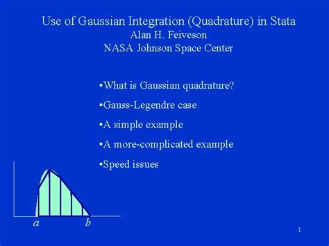 Use Of Gaussian Integration Quadrature In Stata Alan