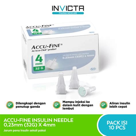 Jual Accu Fine Insulin Needle 023mm 32g X 4mm Pack Isi 10 Pcs