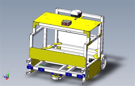 差速运动机器人底盘框架sw2018可编辑solidworks 2018模型图纸下载 懒石网