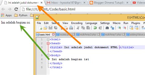 Dimensi TutupBotol Belajar Dasar HTML Pengantar