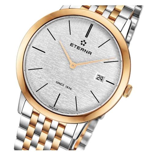 Eterna Men's 2951.53.11.1701 'Eternity' Silver Dial Two Tone Stainless ...