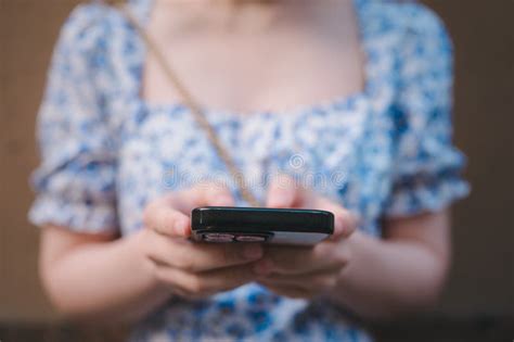 Social Media Marketing Concept Hands Using Smartphone Typing Chatting Conversation In Chat Box