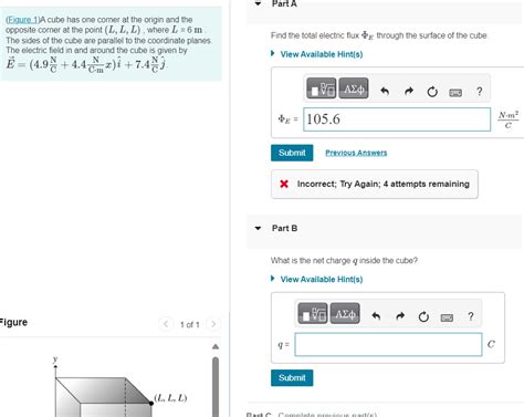 Solved Figure A Cube Has One Corner At The Origin And Chegg