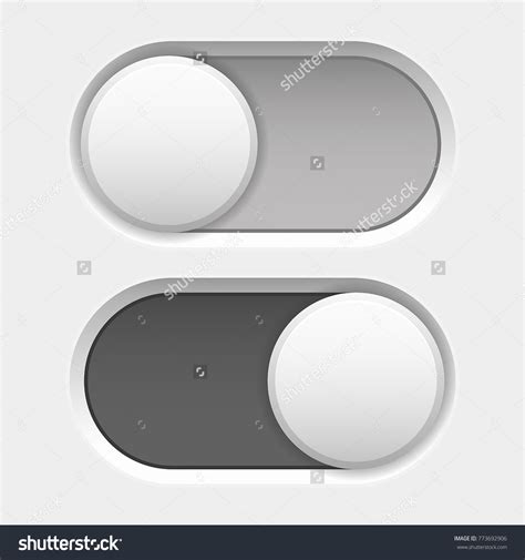 Toggle Switch Interface Buttons Gray Elements Stock Vector Royalty Free 773692906 Shutterstock