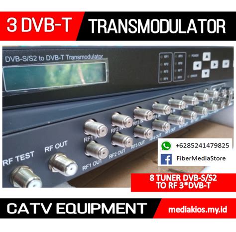 jual dvb t transmodulator digital catv headend dvb s s2 to rf out