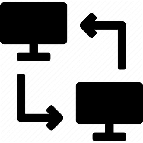 Computers Data Network Online Screens Synchronizing Transfer Icon Download On Iconfinder