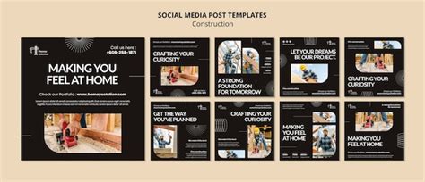 Free Psd Construction Project Instagram Posts