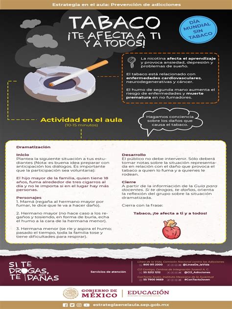 Acciones En El Aula Día Mundial Sin Tabaco 2023 Pdf De Fumar Tabaco