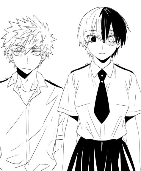 Bakugou Katsuki And Todoroki Shouto Boku No Hero Academia Drawn By
