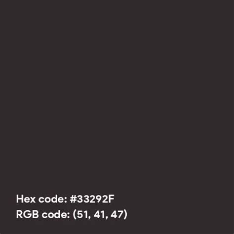 Thunder Color Hex Code Is 33292f