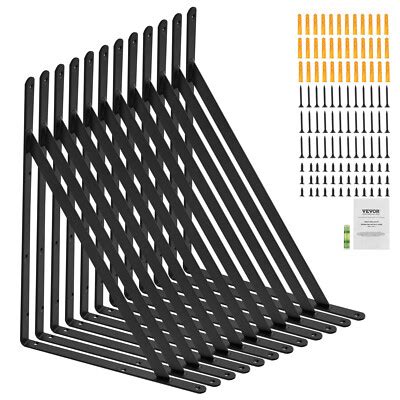Vevor Shelf Bracket 18 X 12in 12pcs Heavy Duty Floating Shelf Brackets