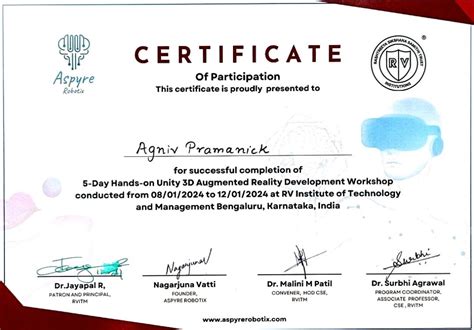 agniv pramanick on linkedin ar unity3d certificatecompletion