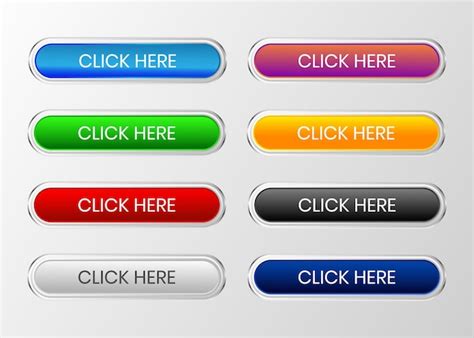 premium vector set of modern buttons for website and ui collection