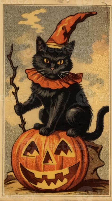 Vintage Halloween Cat Costume