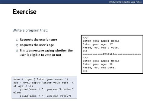 Introduction To Computing Using Python Imperative Programming Python