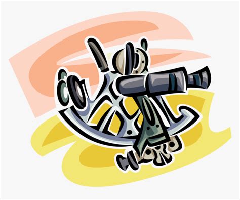 Vector Illustration Of Sextant Navigation Instrument Graphic Design