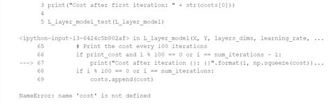 week 4 assignment 2 l layer model neural networks and deep learning