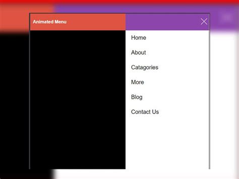 CSS Javascript Simple Sliding Mobile Responsive Menu Simplify Script