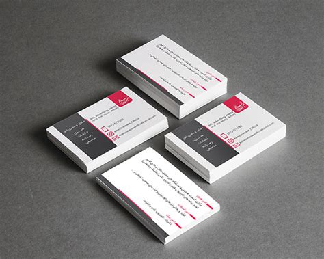 نمونه کار طراحی کارت ویزیت چاپ و تبلیغات روشا