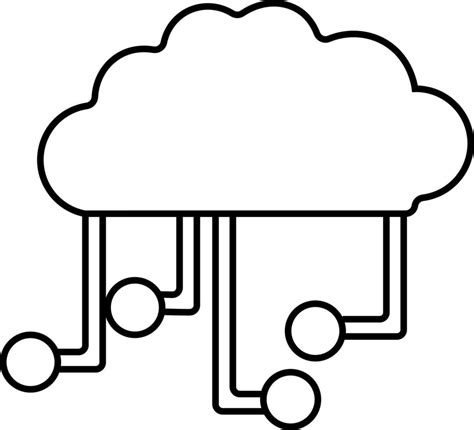 Isolated Cloud Computing Icon In Outline Style Vector Art At Vecteezy