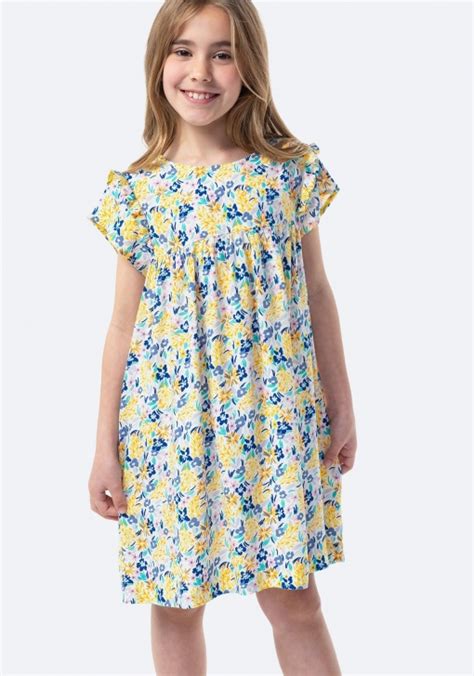Vestido De Viscosa Amplio De Niña Tex Ofertas Carrefour Online