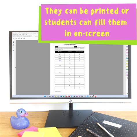 Hexadecimal Worksheets Teaching Resources