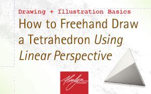 How To Freehand Draw A Tetrahedron Using Linear Perspective Alvalyn Creative Illustration