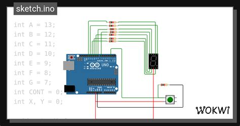 Display 7 Segmentos Contador Wokwi Esp32 Stm32 Arduino Simulator