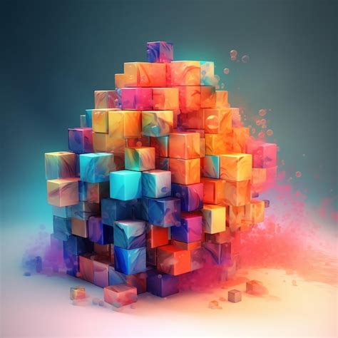 Premium Ai Image Abstract 3d Cubes Background Wallpaper With Glass