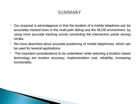 Tracking And Positioning Of Mobile Systems In Telecommunication
