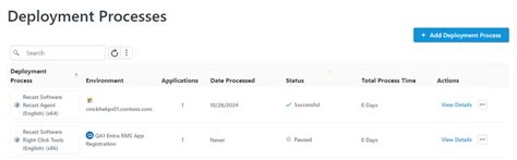 deployment processes recast docs