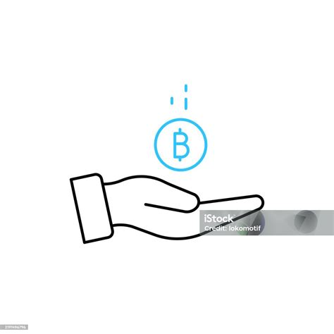 편집 가능한 획으로 Bitcoin 두 가지 색상 선 아이콘을 저장하십시오 아이콘은 웹 디자인 모바일 앱 Ui Ux 및 Gui 디자인에 적합합니다 개념에 대한 스톡 벡터 아트