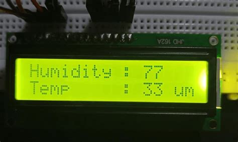 Lcd Jhd 162a With Dht11 Sensor Rarduino